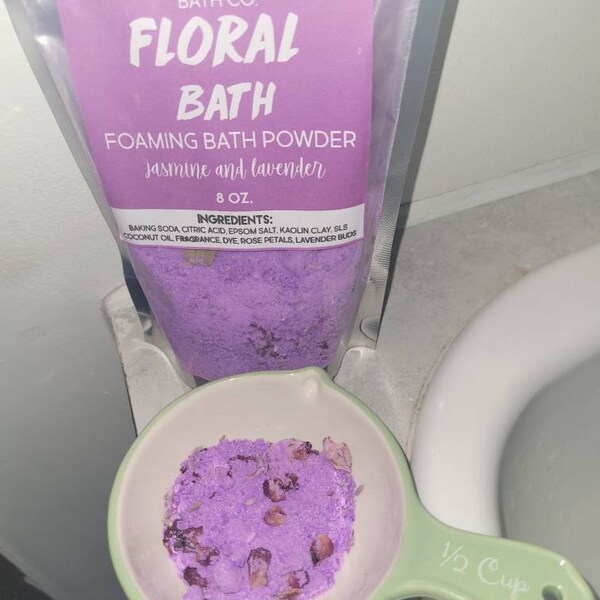 Foaming Bath Powder, Fizzy Bath Soak, Bath Salt, Bath Bomb Powder, Bath ...