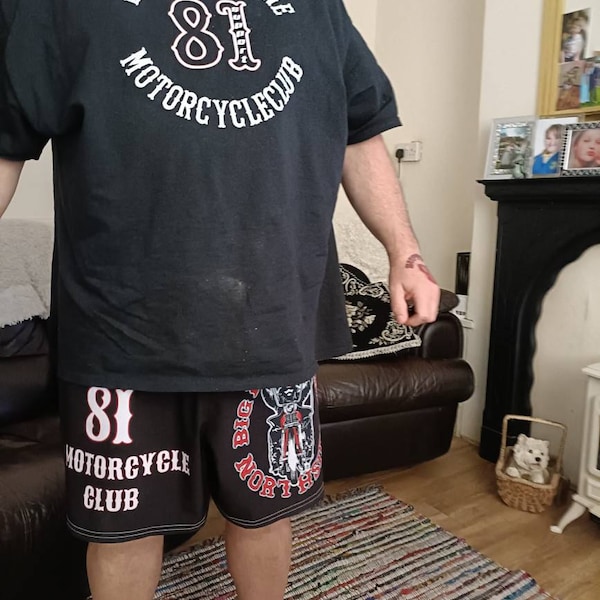 Hells Angels Support81 MC Denim - Leather Vest Big Red Machine - Etsy