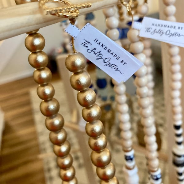 Printable Tag for Handmade Jewelry Template, Custom Fold Over Handmade ...