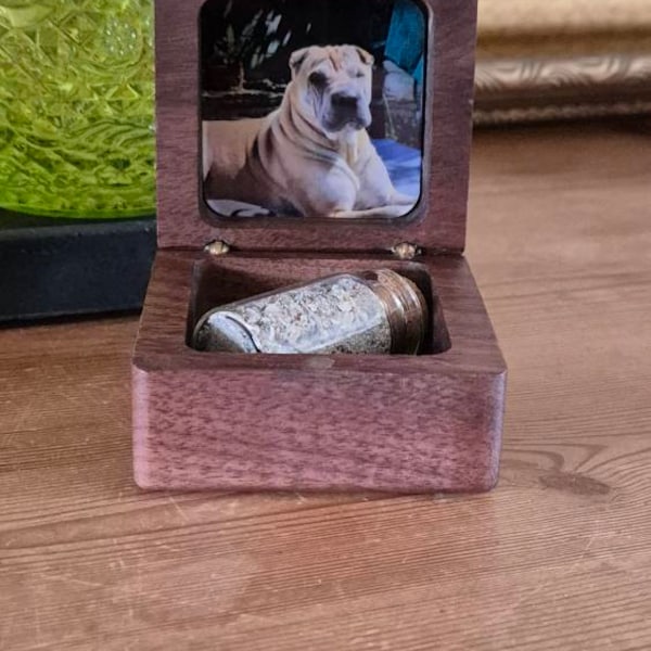 Custom Wooden Pet Fur Keepsake,wooden Pet Memorial Box,personalized Pet ...