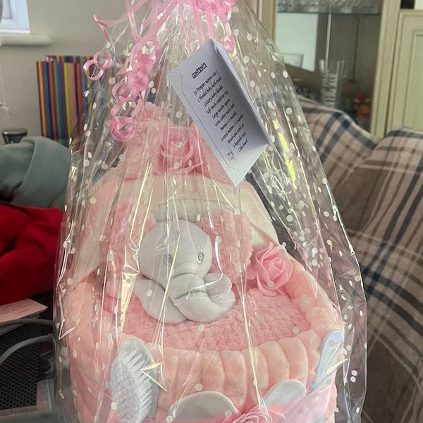 Nappy Cake Pram, White Unisex, Baby Shower, Maternity Leave, Newborn ...