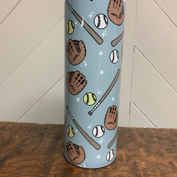 Seamless Baseball and Softball Pattern PNG Digital Paper, Baseball ...