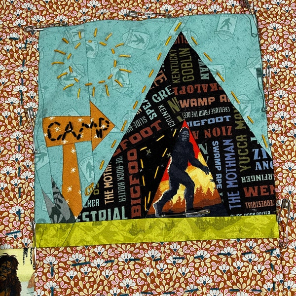 CAMP TENT Paper Pieced Block Pattern in PDF - Etsy