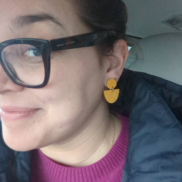 Purple and White Floral Stud Packs Cute Bright Earrings Polymer Clay ...