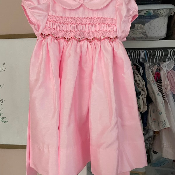New Hand Embroidered Smocked Dress Children Baby Girl ORCHID PURPLE ...