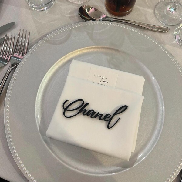 Acrylic Name Place Cards - Laser Cut From 3mm Acrylic. Over 200 Colours ...