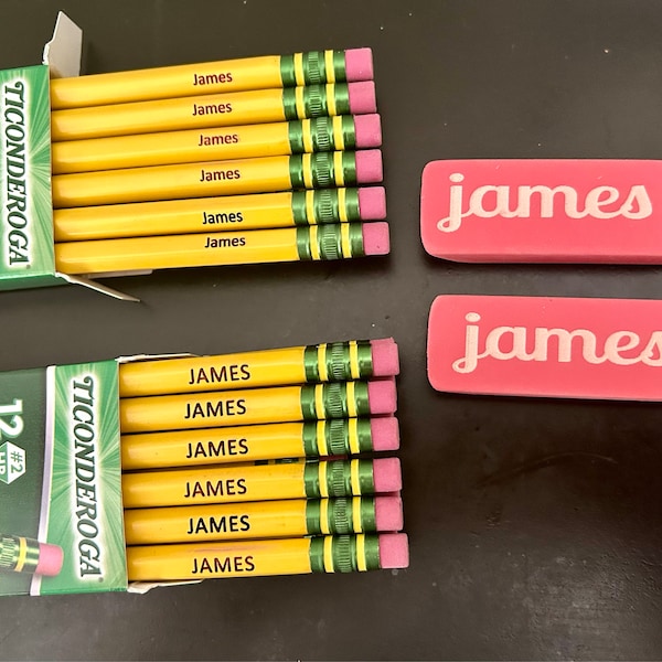 Personalized Pink Eraser | Back to School | Monogrammed School Supplies ...