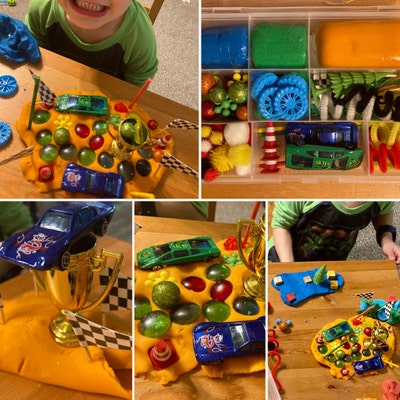 Mario Inspired Playdough Kit Sensory Bin Pretend Play - Etsy