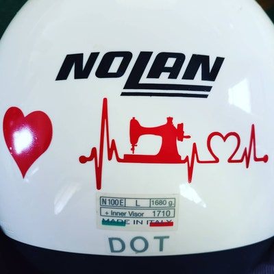 Sewing Machine Heartbeat Lifeline Decal Sticker Love to Sew K1090 - Etsy