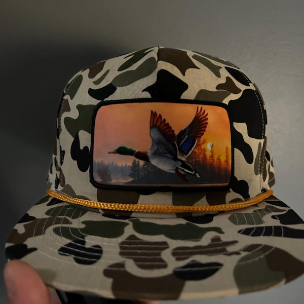 Mallard Duck Corduroy Rope Snapback Hat Cap Nature Hunting Waterfowl - Etsy
