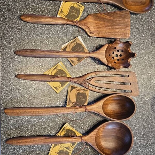 Handmade Wooden Flat Ended Spurtle Kitchen Utensil Wooden Spatula ...