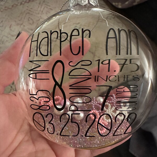 Personalized Baby Keepsake Ornaments Baby S Birth Stats Ornament