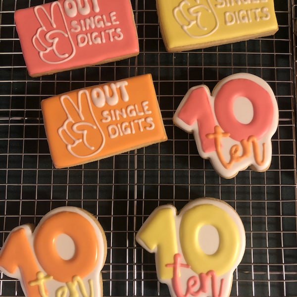Number Cookie Cutter Set 1-10 - Birthday, Plaque, Script - Etsy