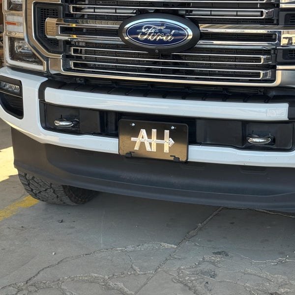 Will Run License Plate Vanity Front Car Tag Engraved / Diamond Etched ...