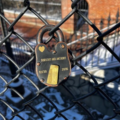 Engraved Lock Antique Vintage ENGRAVED PADLOCK love Lock Personalized ...