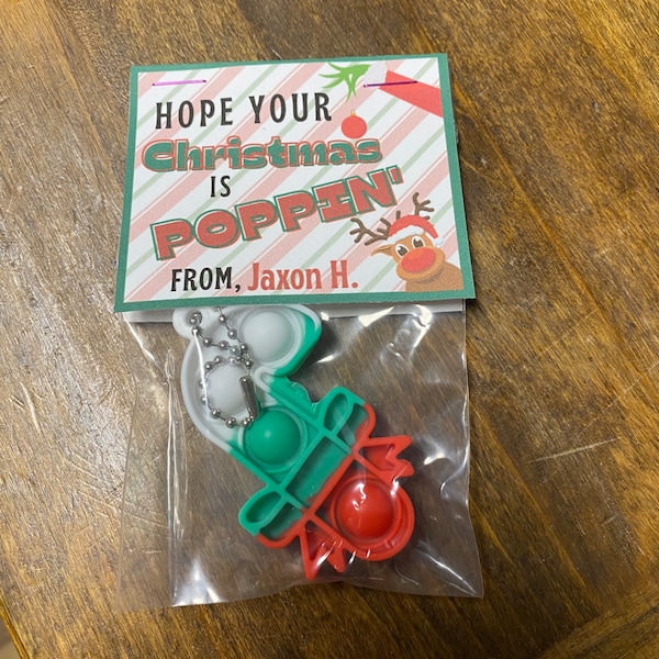 Christmas/holiday Pop-it Keychains *assembled & Personalized* - Etsy