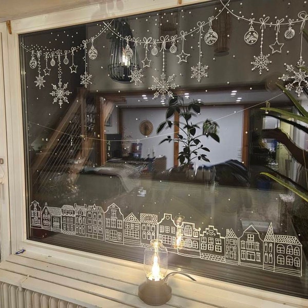 Winter Window Chalk Marker Template | Png & Pdf Digital Download for ...