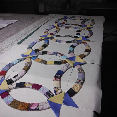 Double Wedding Ring Interfacing Refill Panel, Quiltsmart QS 65012, Pre-printed Fusible ...