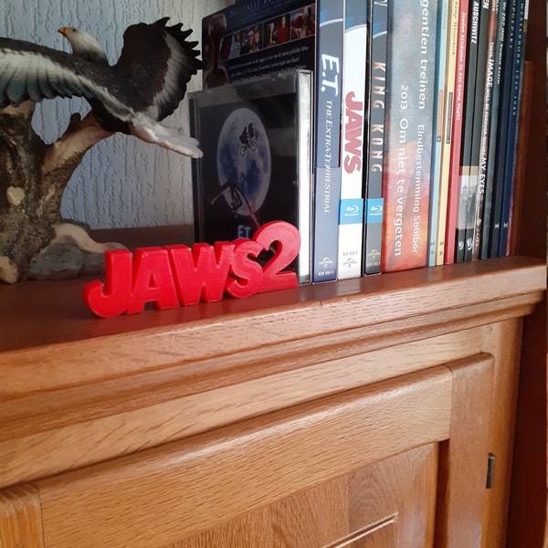 JAWS 2 Movie Shelf Display Cult Film Logo Sign Glow and Color Sizing ...