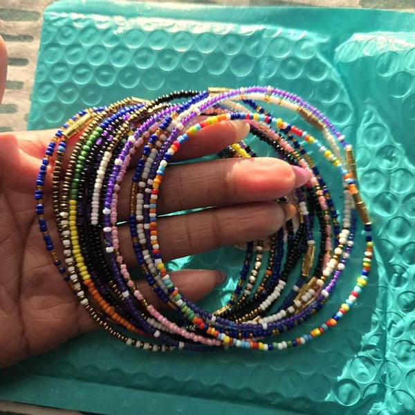 Beaded (stackable) Anklets, Beaded Anklets, Clasps Anklets, Gift for ...