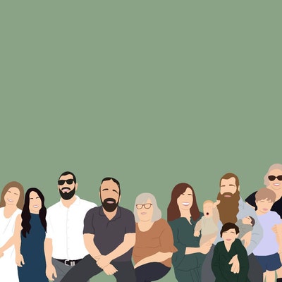 Custom Minimalist Digital Portrait, Faceless Portrait Print, Faceless ...