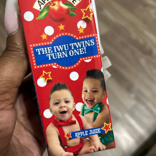 Juice Box Template (6.75oz) - Party Favor Template - Etsy