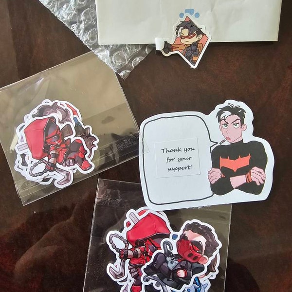 Red Hood and Nightwing Acrylic Charm/sticker - Etsy