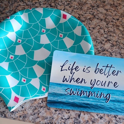 Ladies Premium Silicone Scorpia Peacock Swim Cap Great for - Etsy