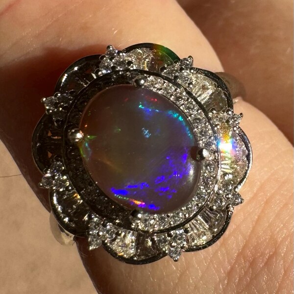 1pcs 6-8MM Luxury Round Gems Cz Stone Prong Setting Solid 925 Sterling ...