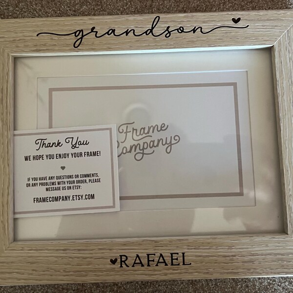 Grandson | Personalized Baby Name Picture Frame | First Grandchild ...