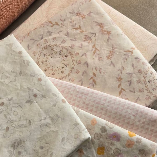 10 Pcs Soften & Volume Fabric Fat Quarter/half Yard Bundle for Art ...