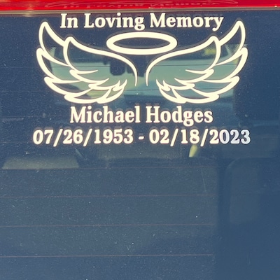 Angel Wings Memorial Car Decal in Loving Memory Car Decals - Etsy