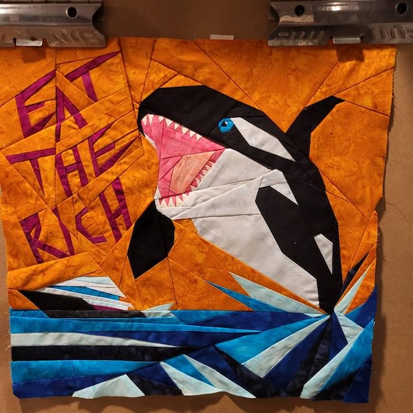 Eat the Rich: Killer Whale Orca Attacks Foundation Paper Piecing FPP ...