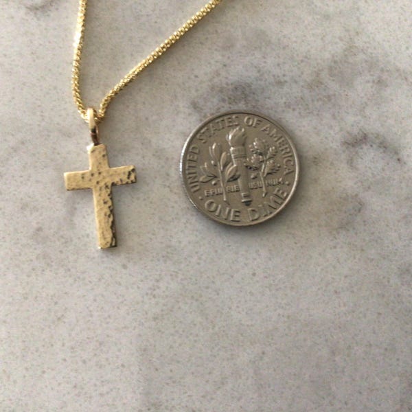 14K Gold Cross Pendant, Solid Gold Cross, Large Cross Size, Unisex 14K ...