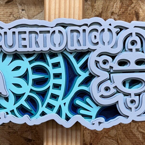 Layered 3D Mandala Puerto Rico SVG | 5-layer Laser Cut File | Glowforge ...