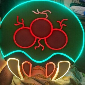 Bat Wing Skull Sign Neon Like Bat Wing Light Winged - Etsy