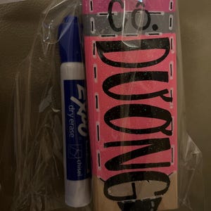 Personalized Name Dry Erase White Board Eraser & Marker Teacher Gift ...