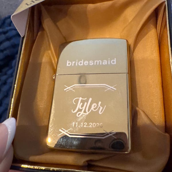 Personalized Lighter, Custom Brass Lighter, Gift for Him, Groomsmen ...
