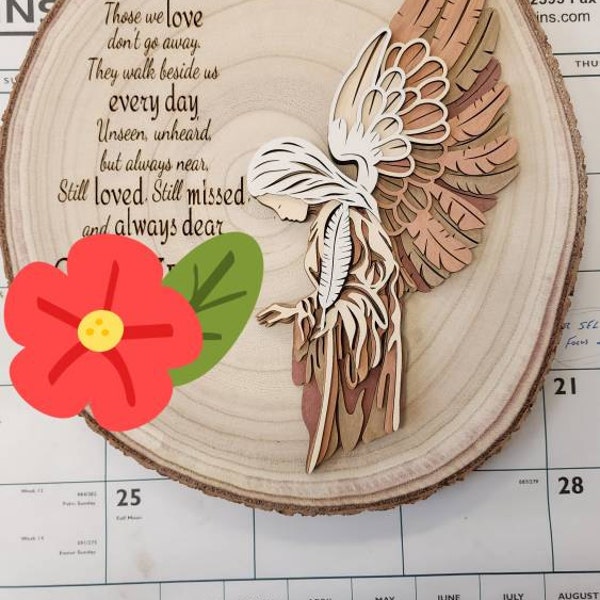 Layered Angel Laser Cut File Happy Easter 3D SVG Cutting File Angel ...