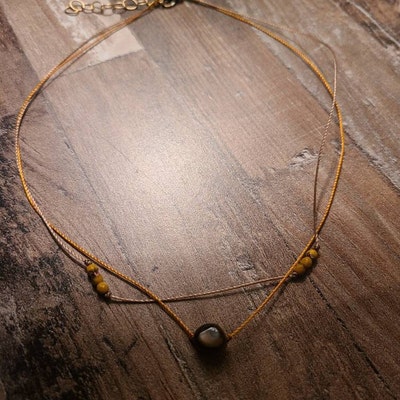 Double Beaded Choker Choker Necklace Pearl Choker String - Etsy