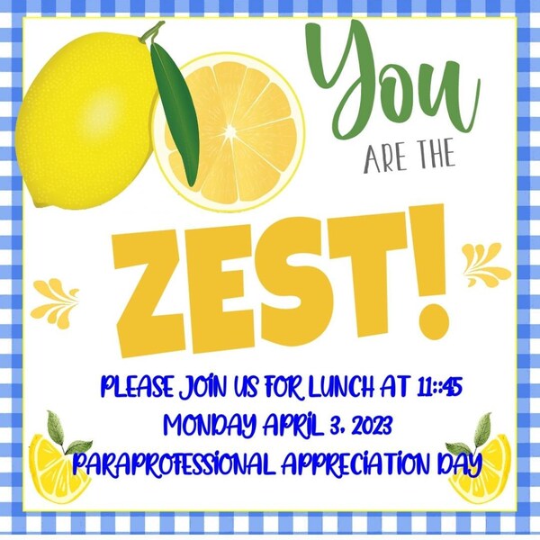 Lemons Gift Tag, You Are the Zest, Lemon Theme Appreciation Week Gift ...