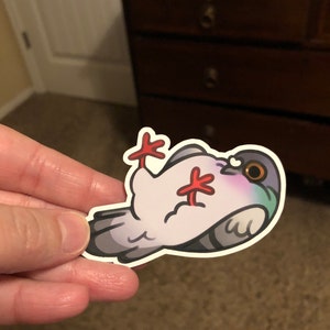 Pudgy Pigeon Sticker Matte Vinyl - Etsy