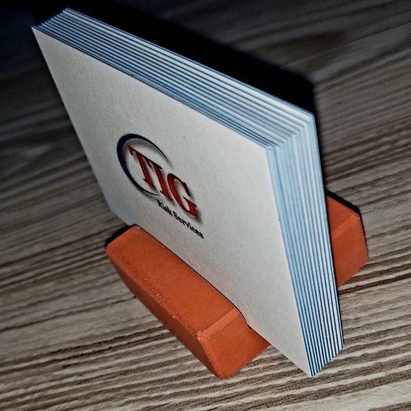 Square Business Card Holder - Business Card Holder for Desk - Vertical ...