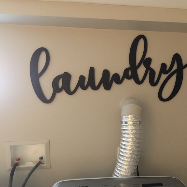 Laundry Room Sign - Modern Minimalist Laundry Room Decor - Script ...