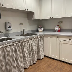 Sink Skirt With Velcro/ Sink Skirt for Bathroom or Kitchen/ Curtains ...