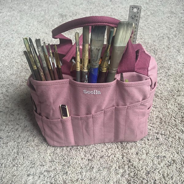 Boho Beige Soolla® Pottery Tool Bag, Pottery & Art Supplies Carrier ...