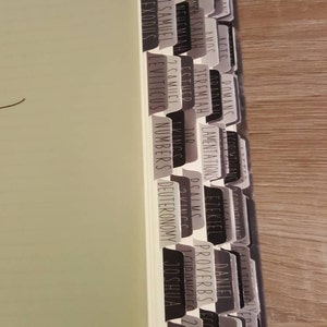Glossy Vinyl Bible Tabs With Placement Guide for Bible Study - Etsy