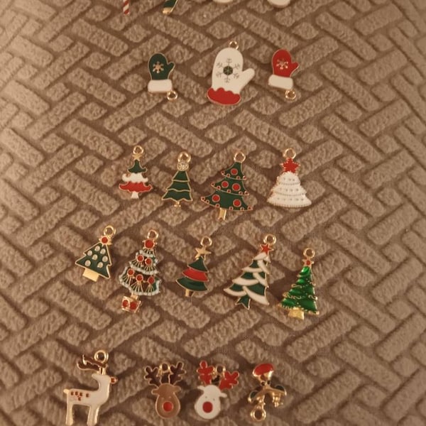 Bulk Wholesale Colorful Enamel Metal Christmas Santa Claus Snowflake ...