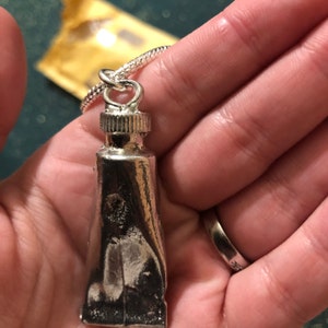 Paint Tube Pendant, Handmade UK Modern English Pewter, Paint Tube ...