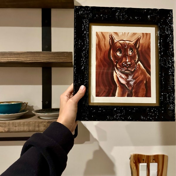 Ornate Black Lacquer Picture Frame Vintage Victorian Gothic Style A4 A3 ...